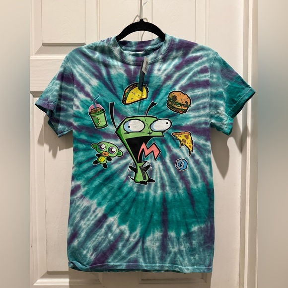 Nickelodeon | Tops | Invader Zim Adult Tshirt Centered Around Food Tie ...